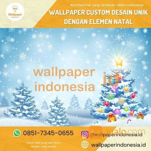 Wallpaper Custom Desain Unik dengan Elemen Natal di Kota Malang, Jawa ...