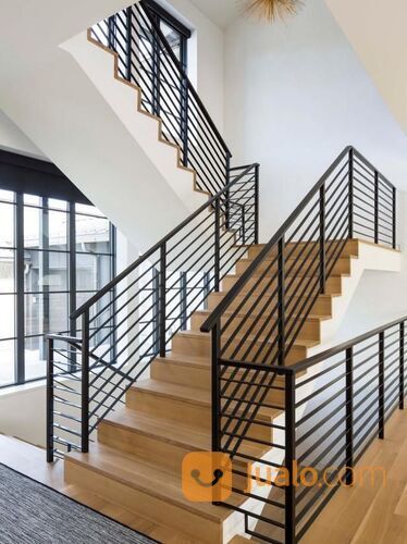 Inspirasi railing tangga rumah minimalis dan murah di Kab. Sidoarjo ...