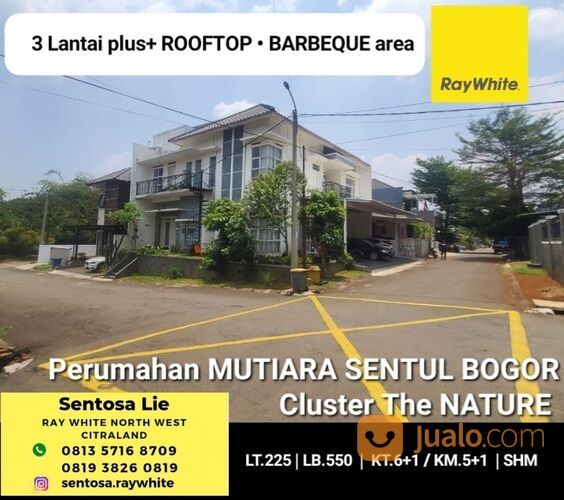 Rumah Mutiara Sentul BOGOR Cluster The Nature Plus Rooftop BBQ area ...