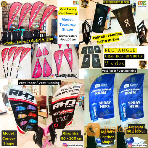 PACER FLAG-BACKPACK BANNER-TAS BENDERA-TAS LARI-VEST RUNNING-ROMPI LARI ...