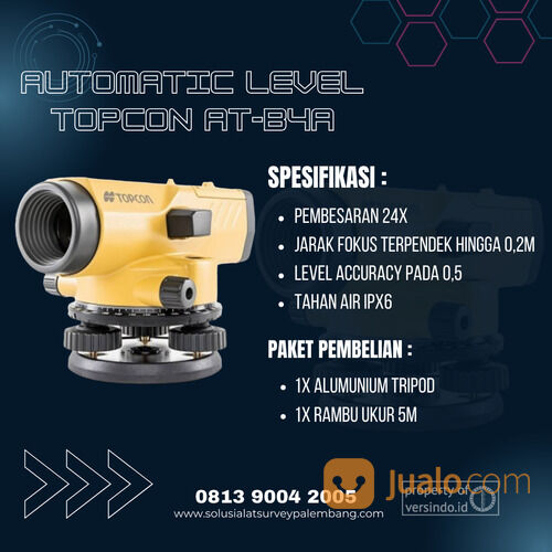AUTOMATIC LEVEL TOPCON AT-B4A MURAH DAN BERGARANSI DI PALEMBANG di Kota ...