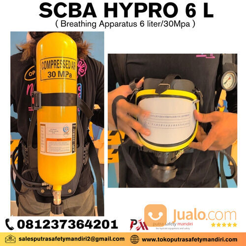SCBA HYPRO BREATHING APPARATUS 6 LITER TABUNG OKSIGEN ALAT BANTU ...