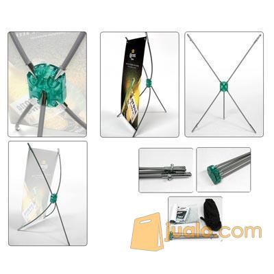 Mini X Banner Digital Stand Penyangga Murah Alat Promo Di Atas Meja di ...