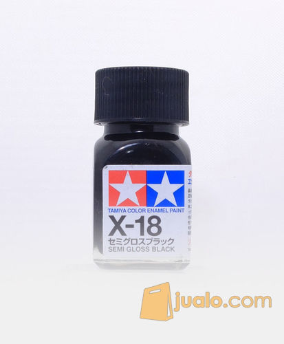 Tamiya enamel X-18 Semigloss Black- Gundam model Kit paint di Kota ...