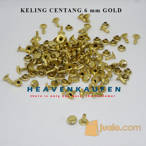 Paku Keling Centang/Gepeng 6 mm Gold Harga Per 50 Pasang di Kota Malang ...