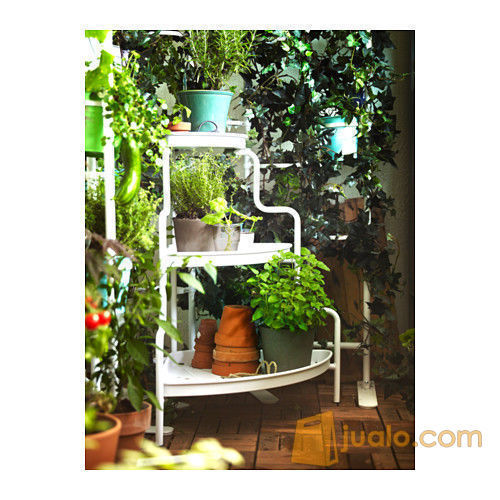 IKEA SOCKER Stand tanaman tinggi 71 cm, dalam/luar ruang, putih di Kota ...