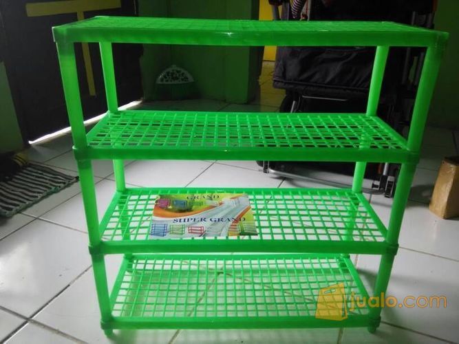 Rak Tempat Sandal Sepatu Plastik Rakitan 4 Susun di Kota Jakarta Barat ...