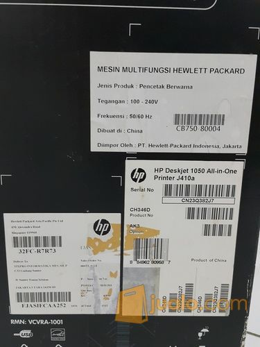 HP DESKJET 1050 ALL IN ONE PRINTER j410a di Kota Jakarta Barat, DKI ...