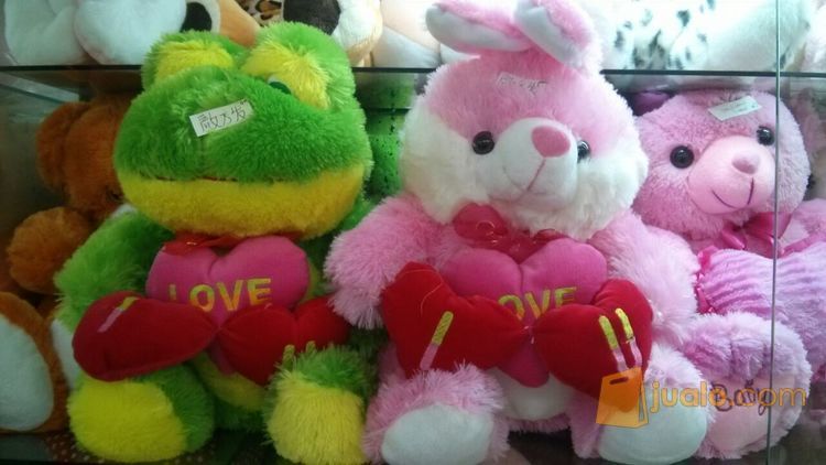 Boneka keropi dan boneka rabbit with 3 love ukuran L kurleb 40cm di ...