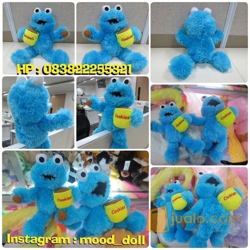 Boneka Si ELMO, Monster Cookies & Big Bird, boneka film serial TV kabel ...