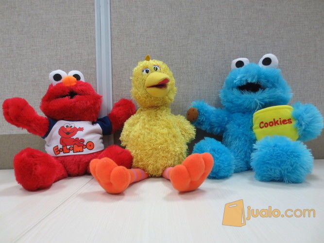 Boneka Si ELMO, Monster Cookies & Big Bird, boneka film serial TV kabel ...