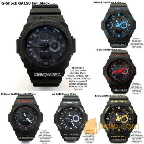 jam casio g shock digital dual time ga 150 VARIAN HITAM SUPER di Kota ...
