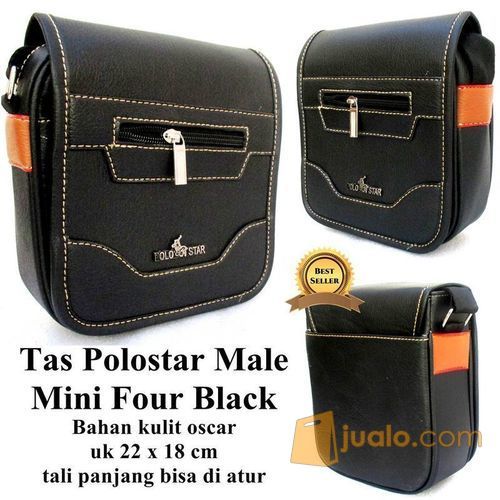TAS PRIA KULIT SELEMPANG POLO STAR FOUR MINI HITAM di Kota Bekasi, Jawa ...