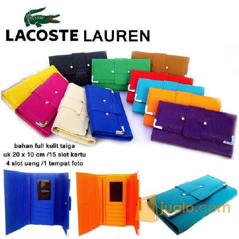DOMPET WANITA MURAH LACOSTE LAUREN FULL KULIT SERAT KW SUPER HARGA ...