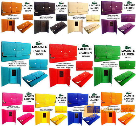 DOMPET WANITA MURAH LACOSTE LAUREN FULL KULIT SERAT KW SUPER HARGA ...
