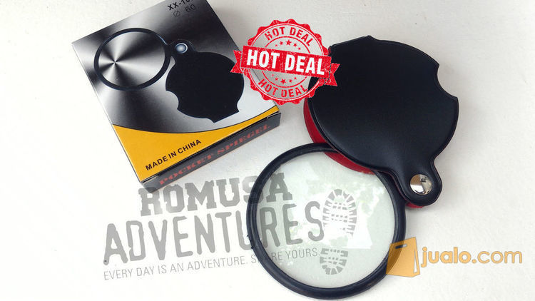 KACA LENSA PEMBESAR LOUP 60mm MODEL LIPAT SLIDE / MIKROSKOP BATU di ...
