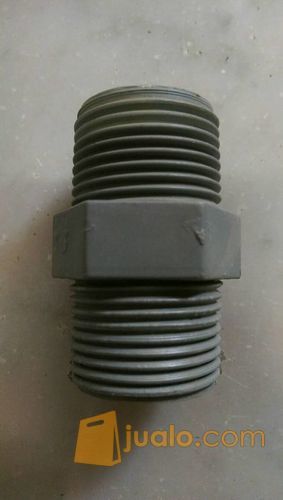 DOUBLE NEPEL 1" PVC / SAMBUNGAN DRAT LUAR PIPA PVC 1 INCH di Kota ...
