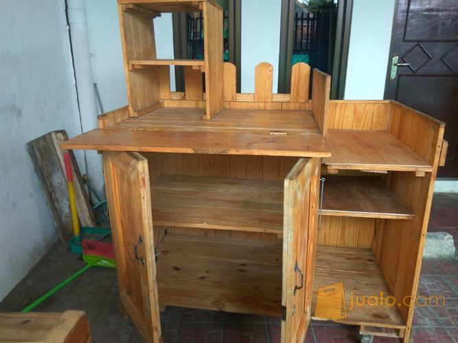 meja gerobak kayu booth dagang kuliner minuman jakarta bersih bagus ...