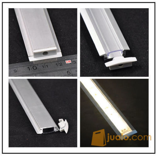 Casing Aluminium Hard Strip LED U-Sayap / U-Wings 1 meter / 1m di Kota ...
