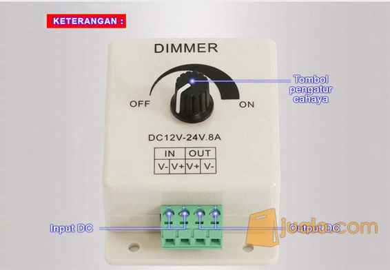 Dimmer DC 12-24V 8A / 12-24 Volt 8 Ampere di Kota Jakarta Barat, DKI ...
