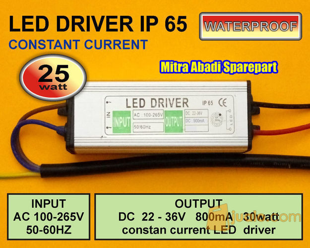 LED Driver IP65 Waterproof 30 Watt 800 mA di Kota Jakarta Barat, DKI ...