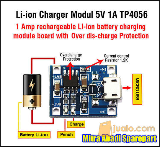 Li-ion Charger Modul 5V 1A TP4056 di Kota Jakarta Barat, DKI Jakarta ...