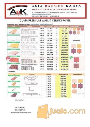 Duma Panel & Ceiling Panel di Kab. Morowali, Sulawesi Tengah | Jualo.com