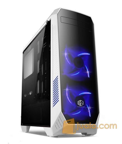 CUBE GAMING ELBRUS WHITE - Full Acrylic Window - 1x12CM Led Fan di Kota ...