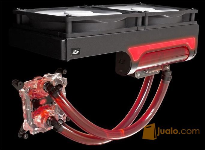 SWIFTECH H240 X2 Series AIO Liquid CPU Cooler-2 Fan 14cm-RGB LED di ...