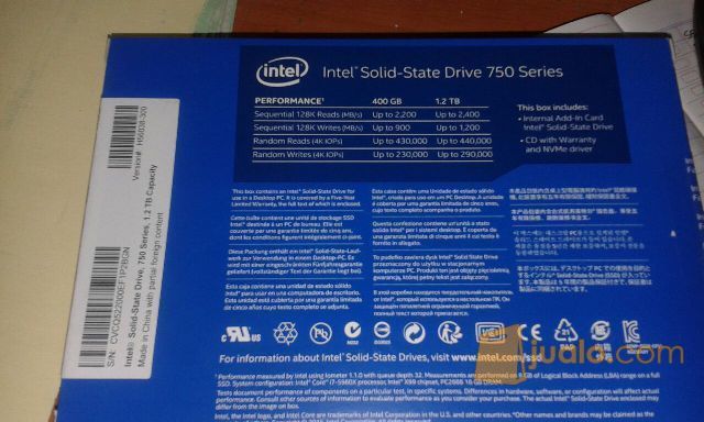 Intel SSD 750 Series NVME PCI E Gen 3x4 Add in Card di Kota Jakarta ...
