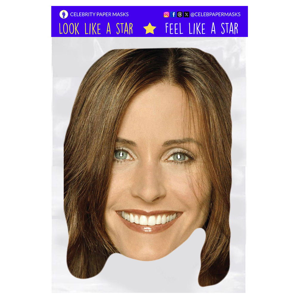 Courteney Cox Mask Monica Geller Celebrity Face Masks Actress Friends ...
