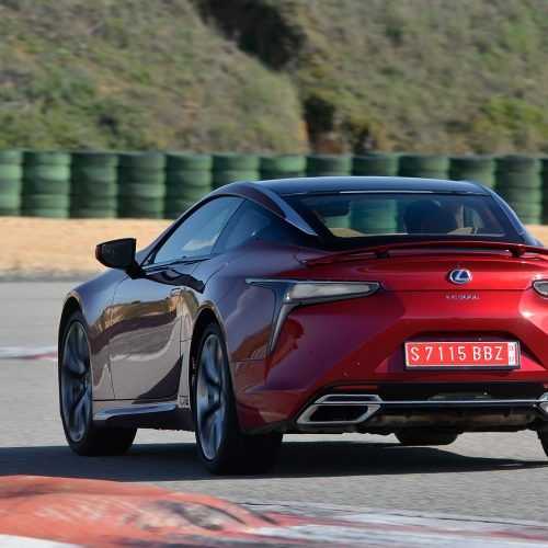 2018 Lexus Lc 500 Red Test Drive Rear View Gallery (Photo 5 of 84)