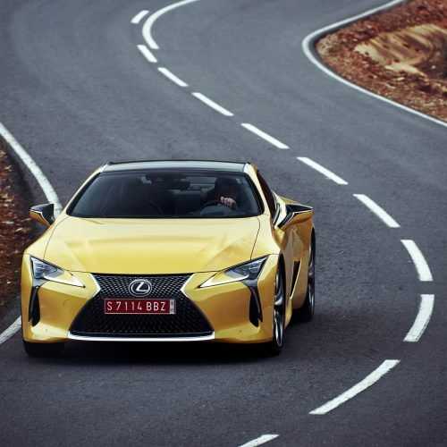 2018 Lexus Lc500 Yellow Test Drive Front View Gallery (Photo 73 of 84)