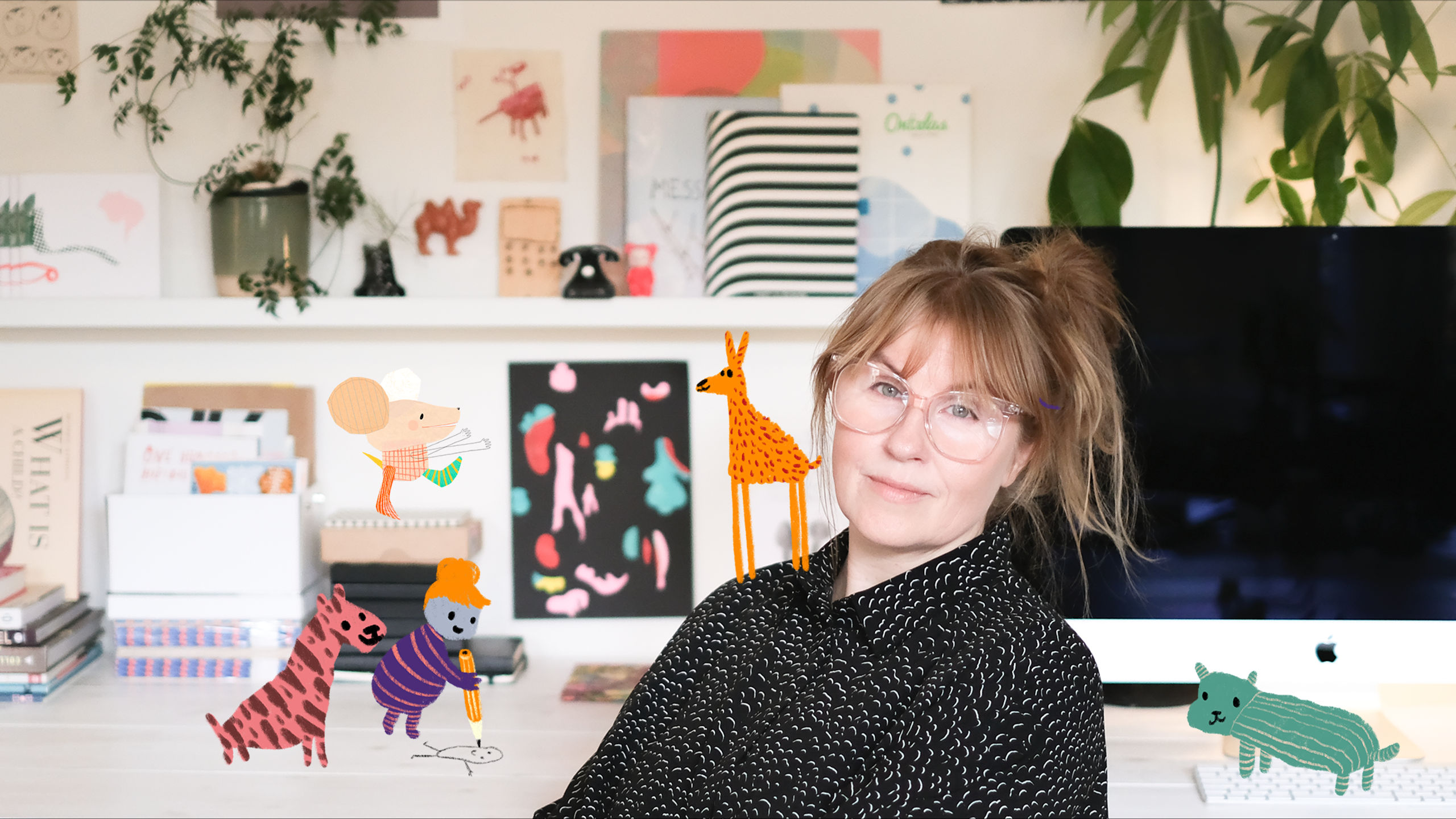 "Det är en välkomnande och hjälpsam atmosfär på kursen Illustration"