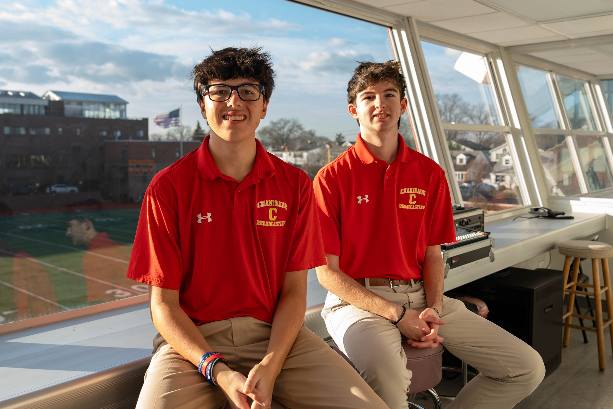 Juniors Make Network Debut as Co-Hosts of NHL Program - Chaminade