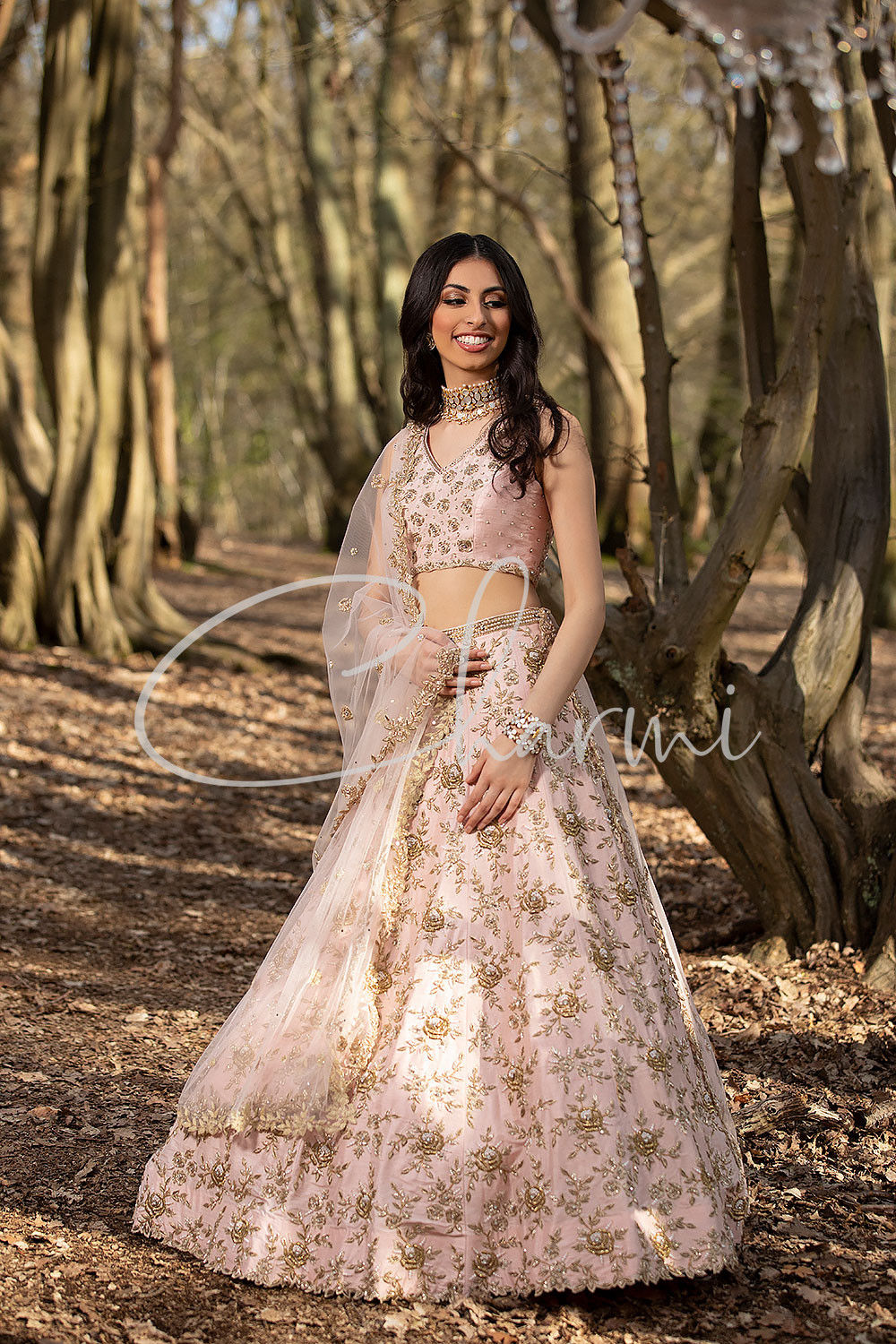 Navy Blue Velvet Traditional Wedding Bridal Lehengas, Prestige, London, UK