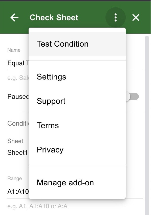 🧪 New Feature: Test Check Condition | Check Sheet 🧪 New Feature: Test Check Condition | Check Sheet