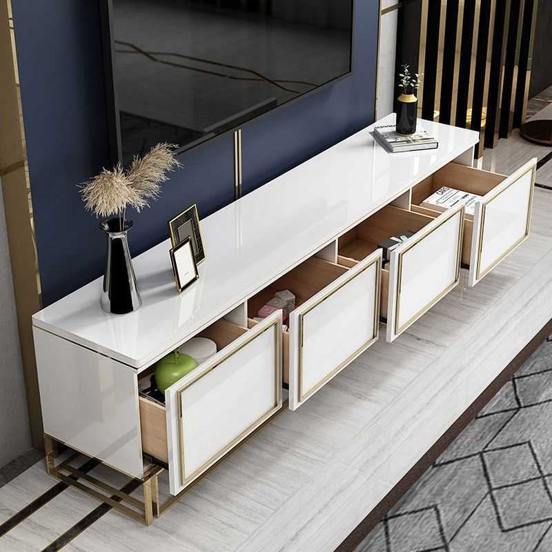15 Collection of Gold Tv Stands