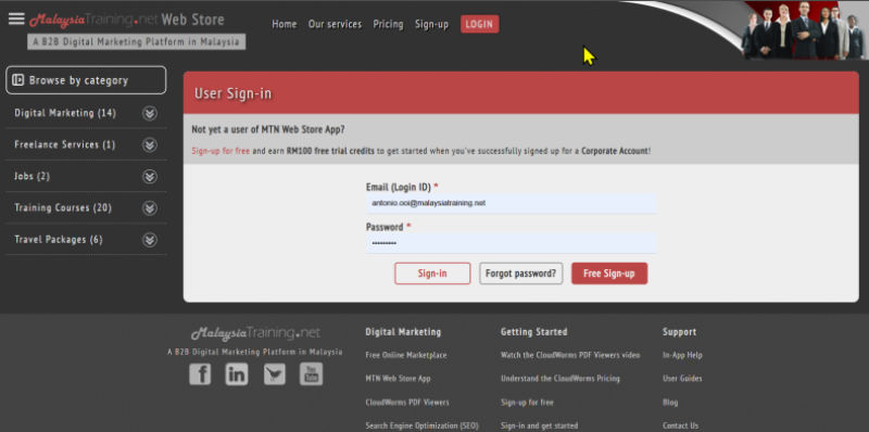 User Sign-in | MTN Web Store