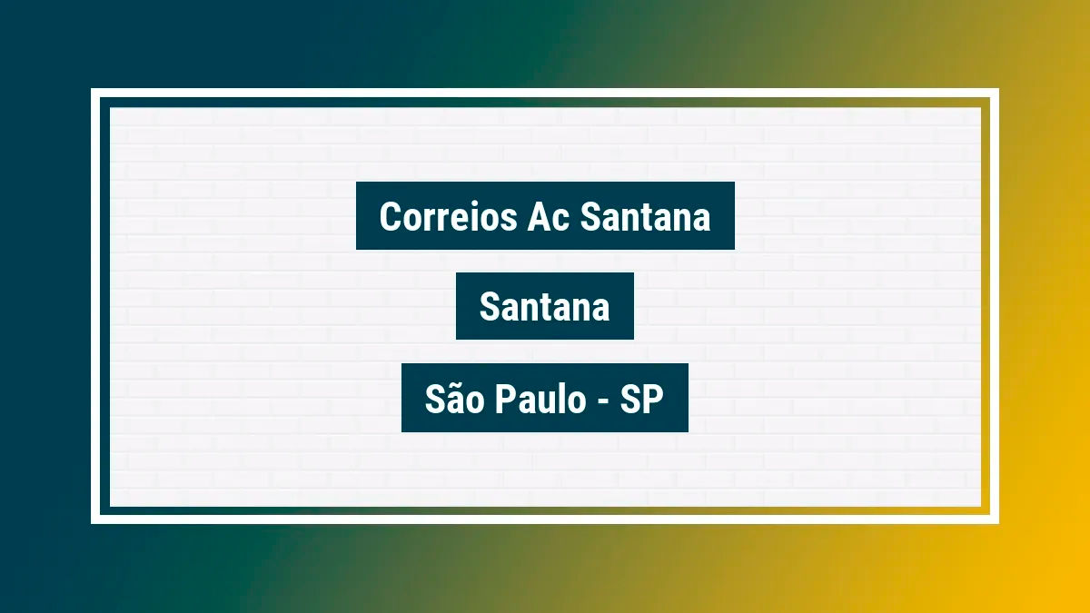 Correios santana são paulo sp agencia correio ac santana