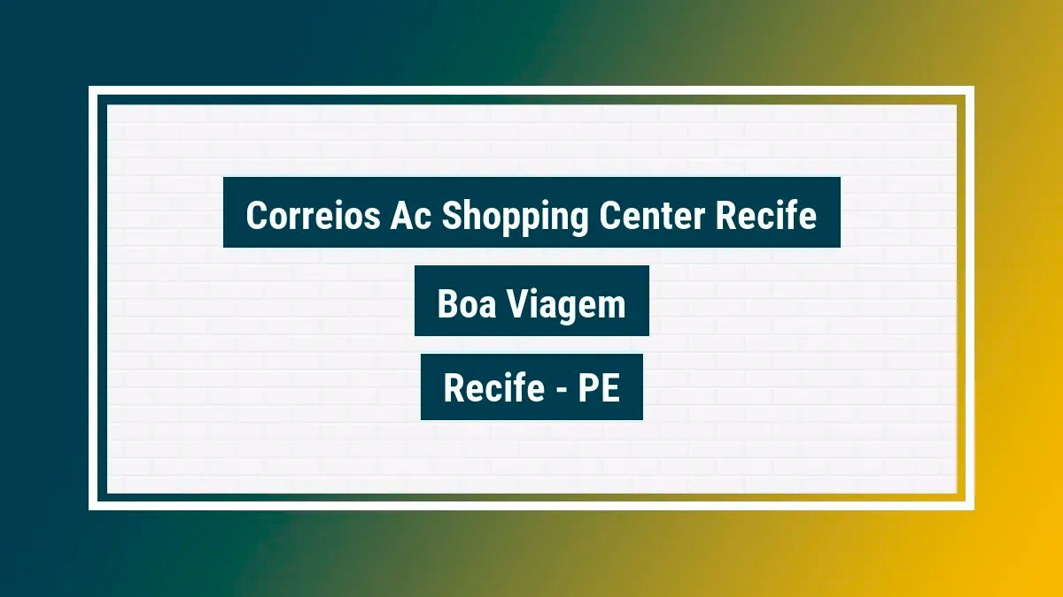 Correios ac shopping center recife recife pe agencia