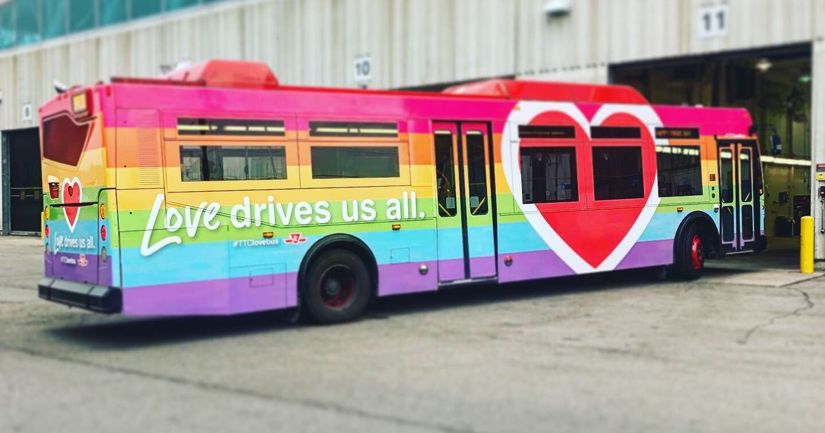 TTC Pride Bus Wrap Installation