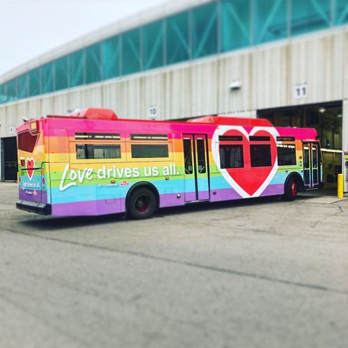 TTC Pride Bus Wrap Installation