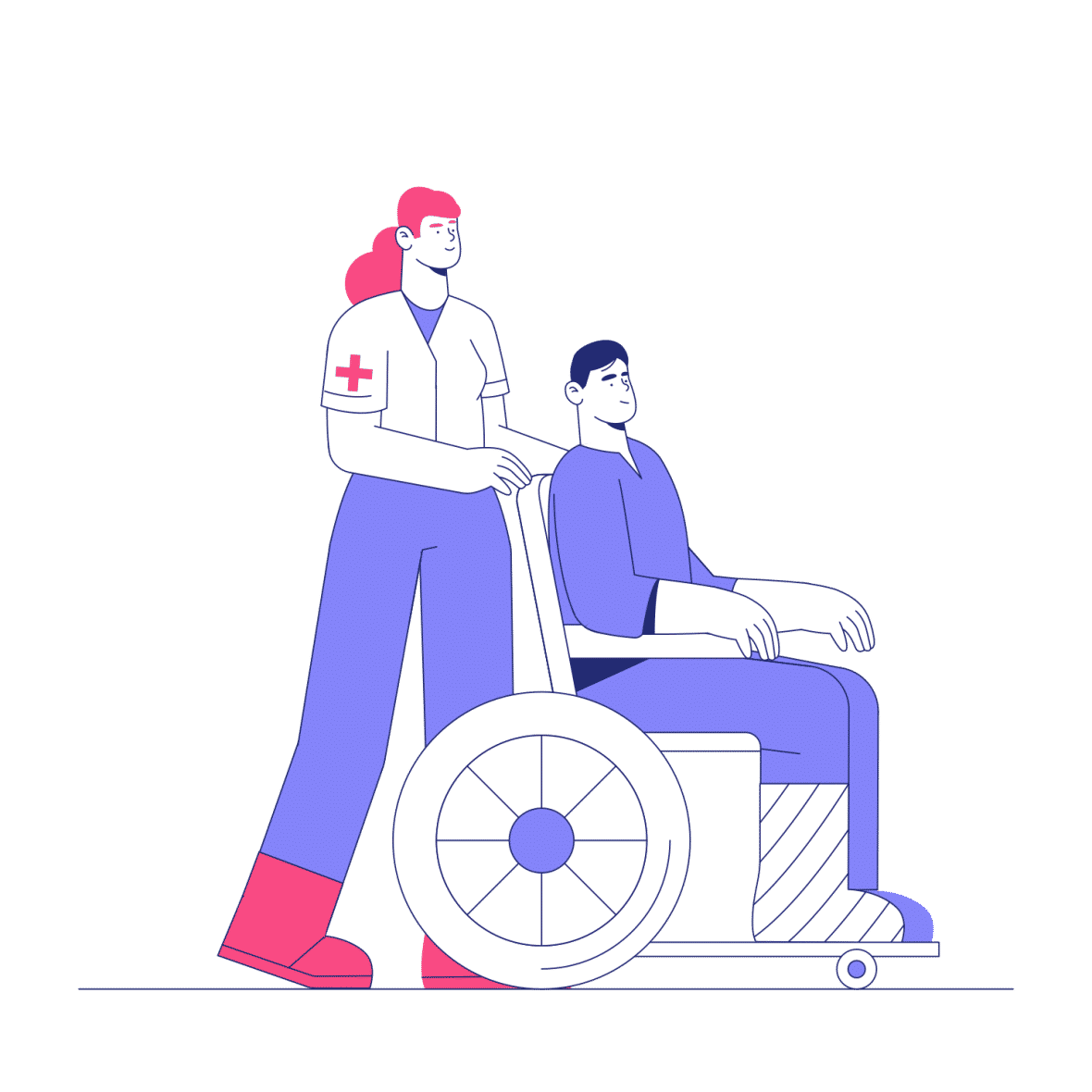 Download Wheelchair Patient animation in Lottie JSON