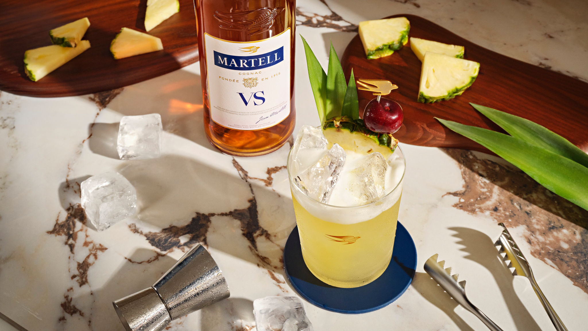 Martell and Pineapple Juice: a tropical cognac refreshment