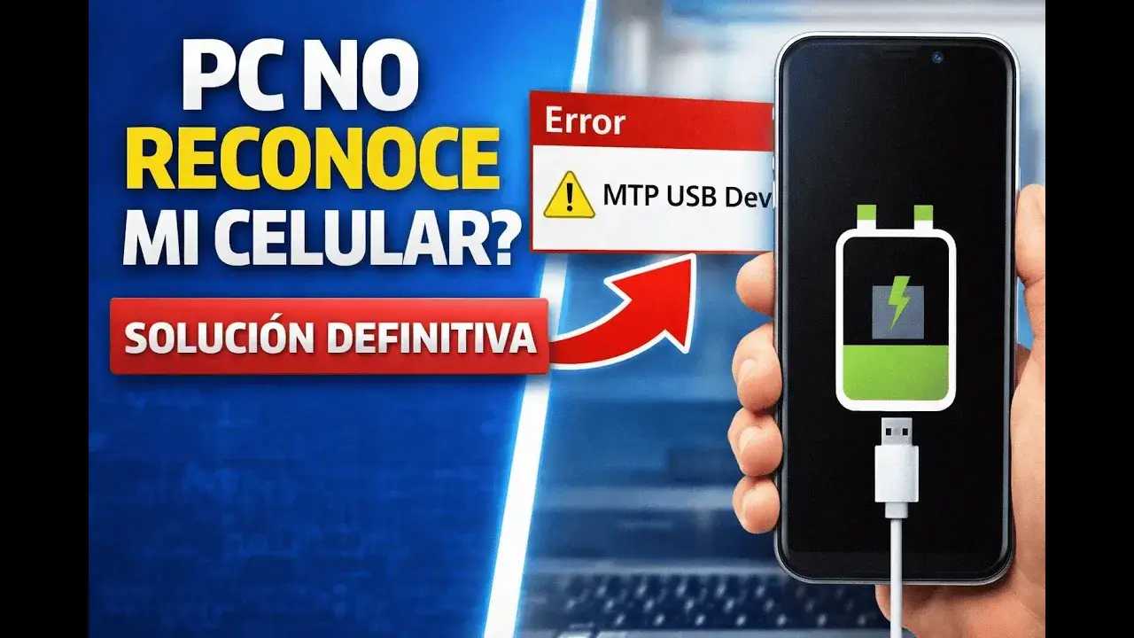 Error MTP USB Device solución en Windows