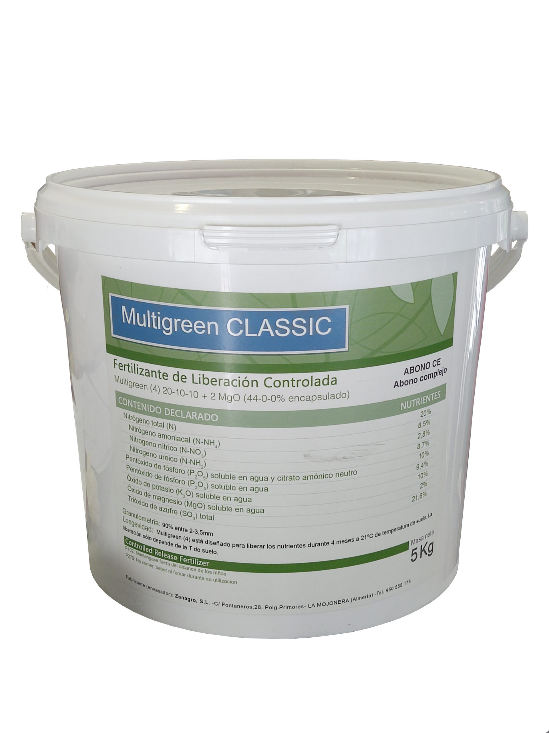 Abono cesped multigreen 5 Kg. - Abonos Calsilla