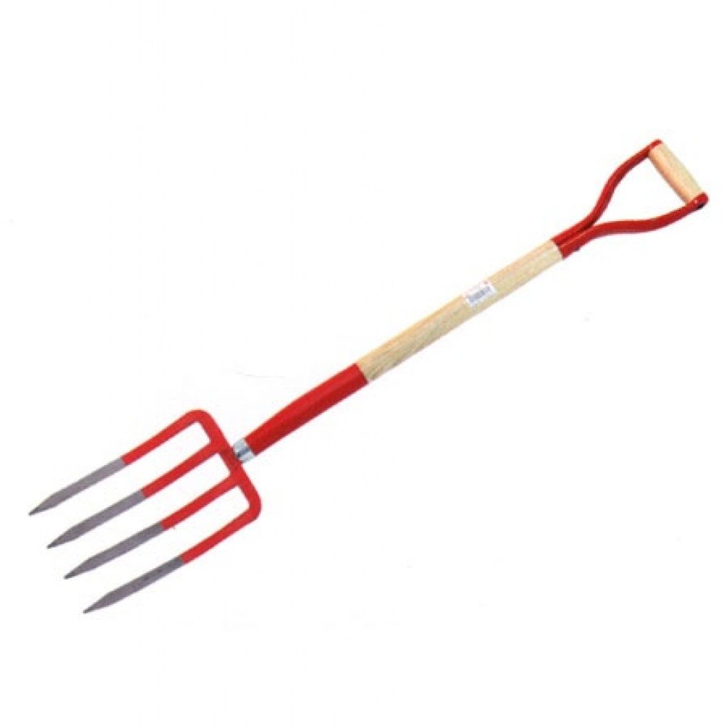 Horca Jardín 4 Púas Mango Madera y Anilla F104Y Pluvia - Abonos Calsilla