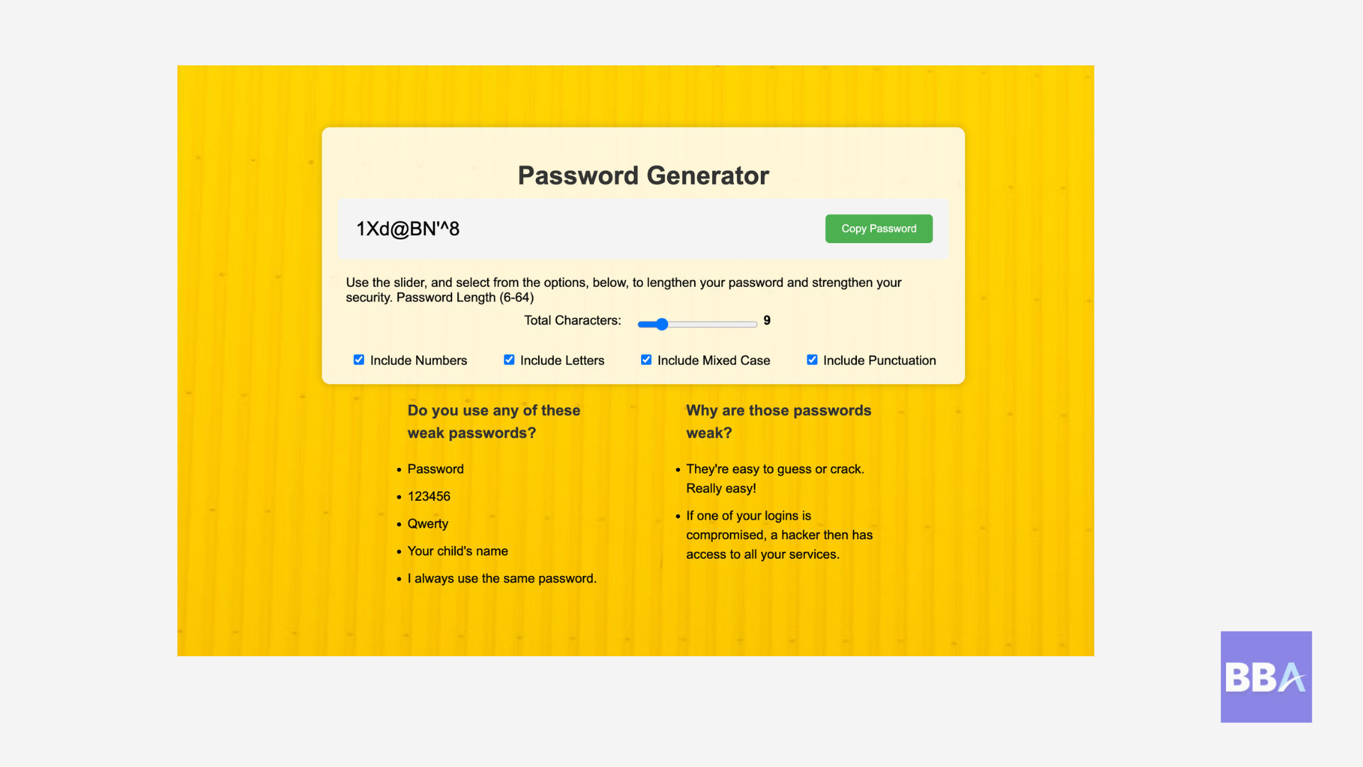 Password Generator - JavaScript | BigBinary Academy Password Generator - JavaScript | BigBinary Academy