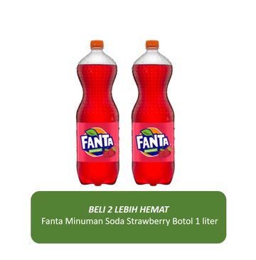 Jual Fanta Minuman Soda Strawberry Botol 1 liter x 2 | Sayurbox
